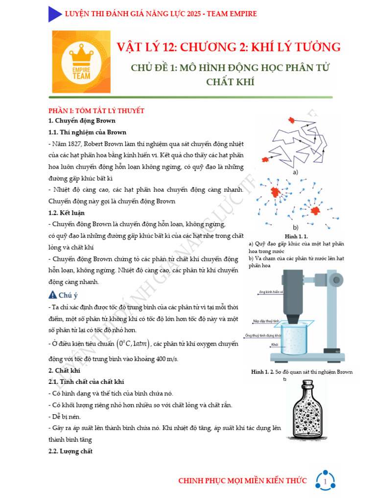 vat ly chuong 2 khi ly tuong chu de 1 mo hinh dong hoc phan tu chat khi-file de hs in | PDF