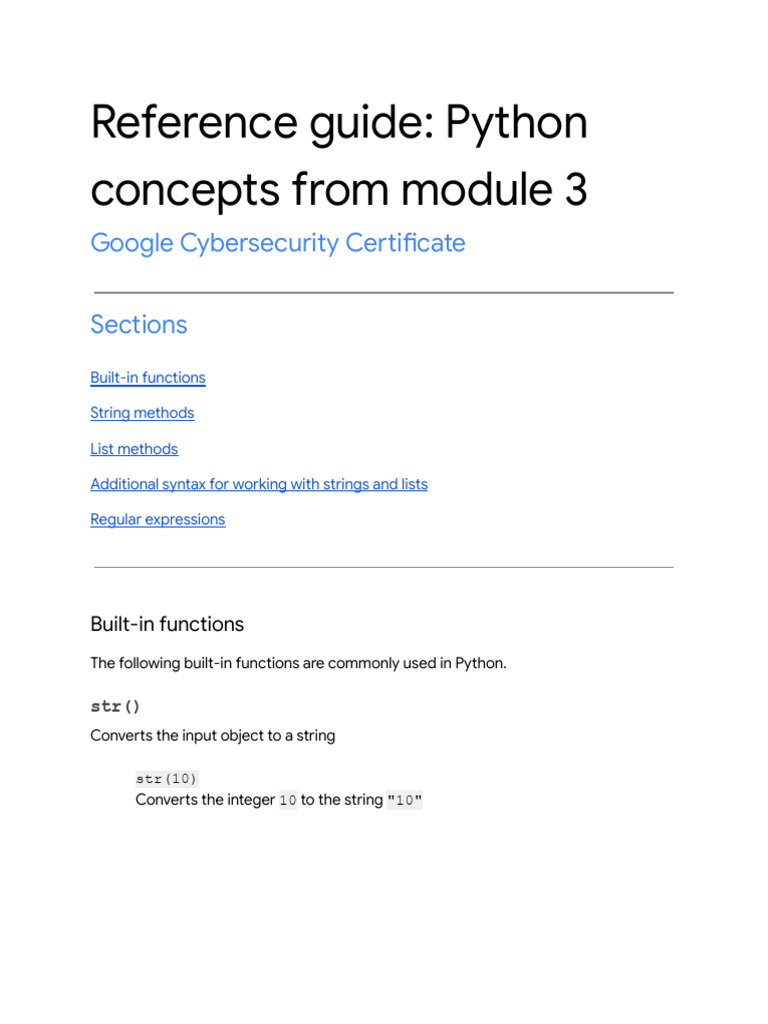 Python Concepts Module 3 | PDF