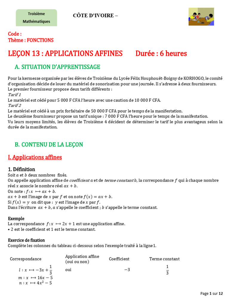 Application Affine | PDF