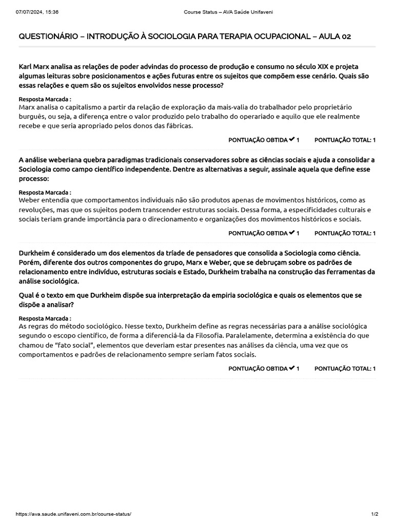 Questionário 2 | PDF