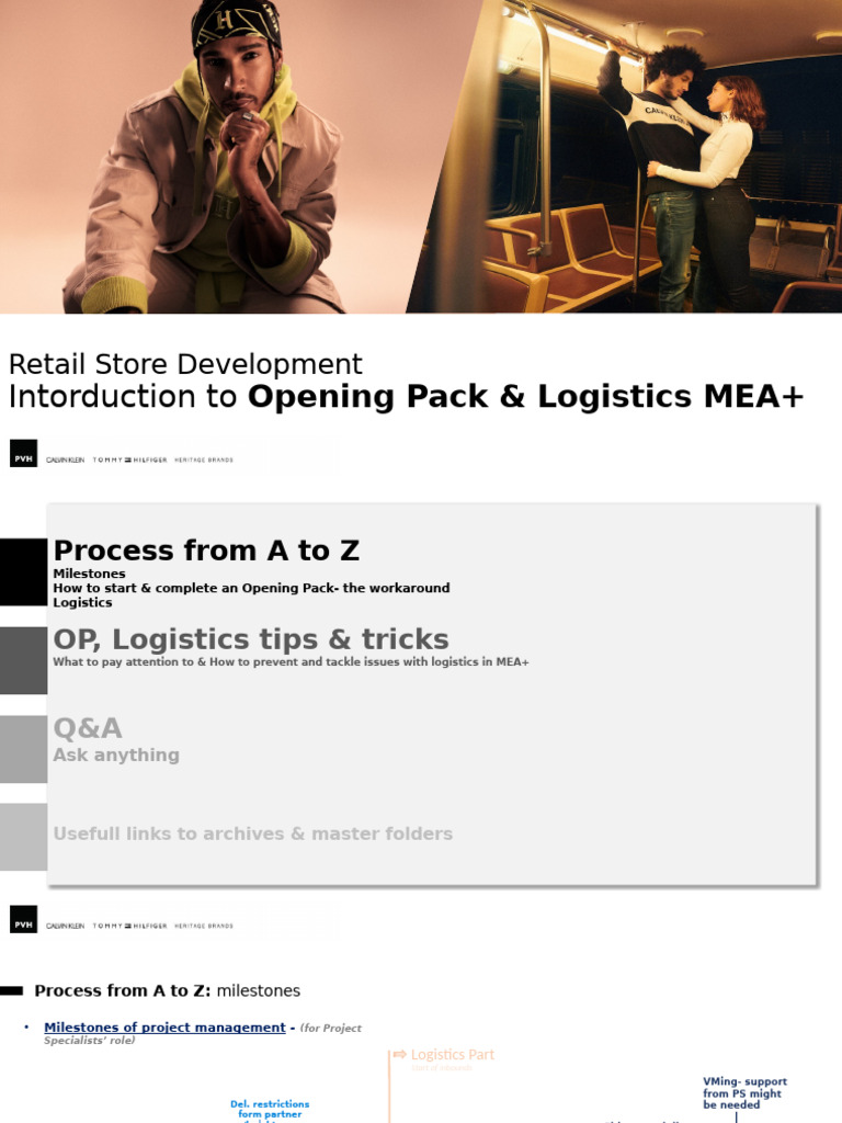 SD - Training Opening Pack & Logistics MEA+ | PDF