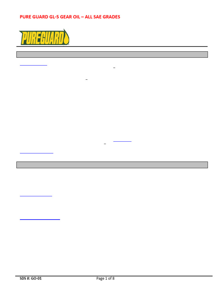 MSD Pure Guard 80W90 | PDF