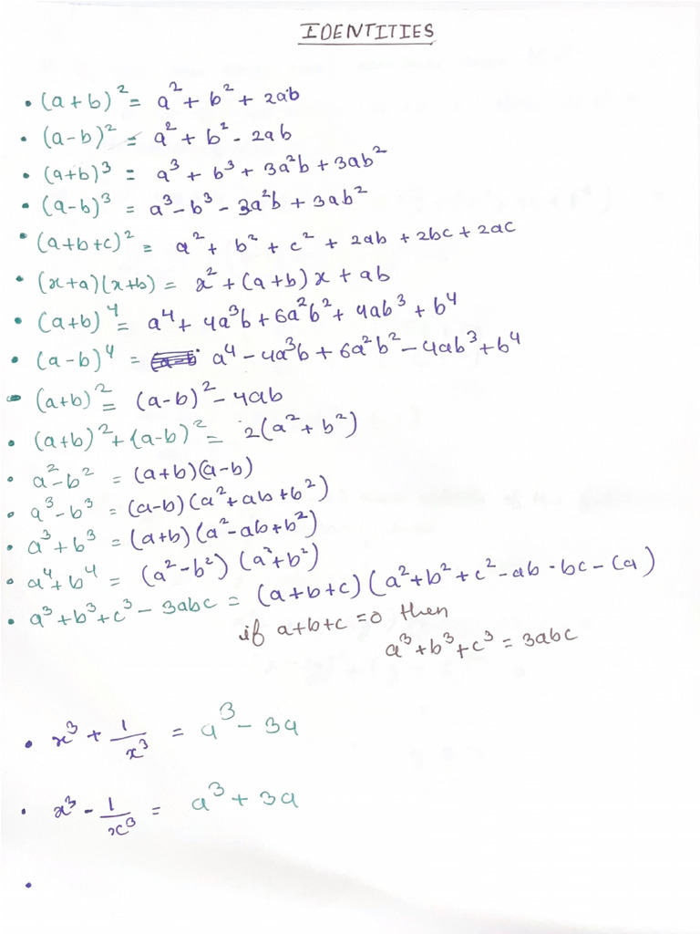 Identities Pdf