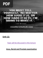 DRE Guide for 3rd Year Med Students | PDF | Physical Examination | Rectum