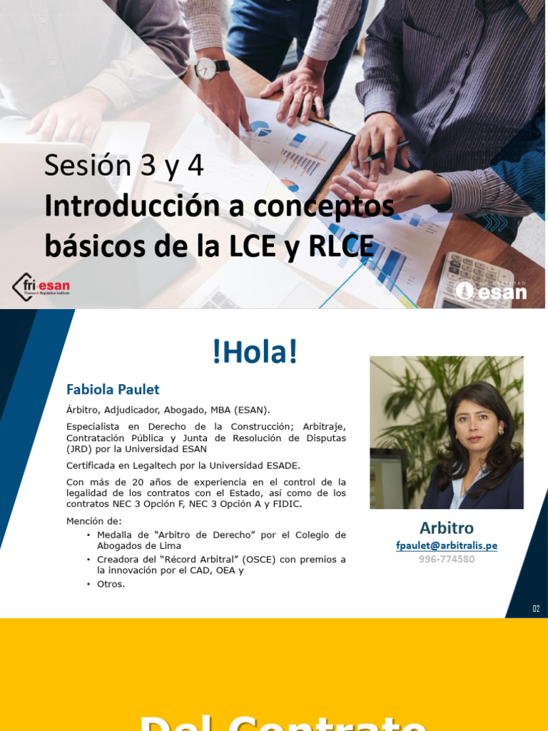 Sesion 3 y 4 LCE y RLEC - Adjudicador | PDF