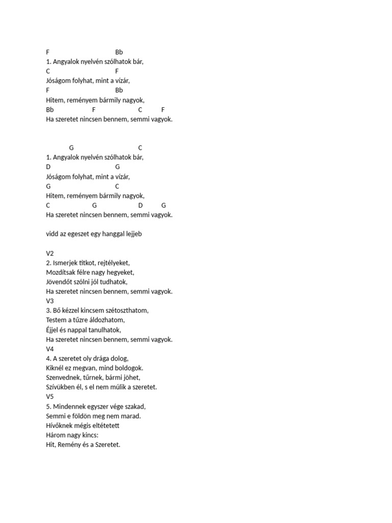 Angyalok Nyelvén Szólhatok Bár | PDF