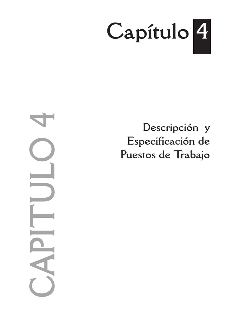 LDP II. Cap 4. Descripc. y Especific | PDF