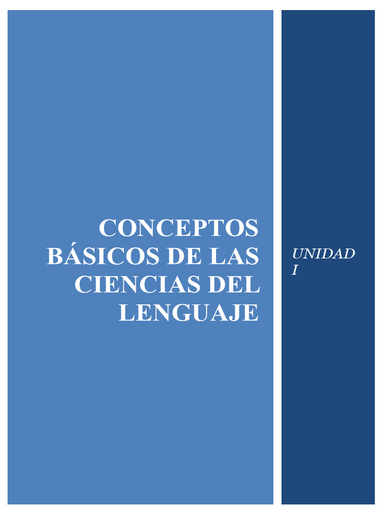 Conceptos Básicos de Las Ciencias Del Lenguaje | PDF