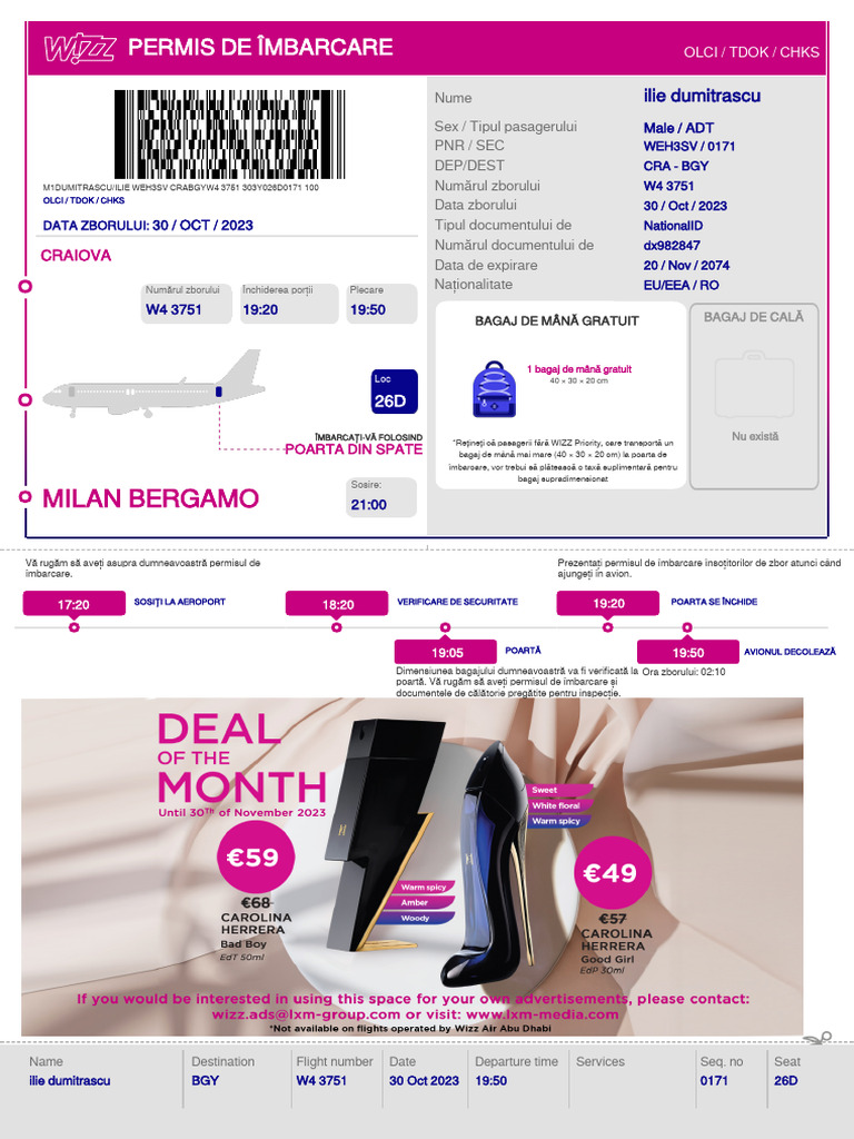 BoardingCard 334378261 CRA BGY | PDF