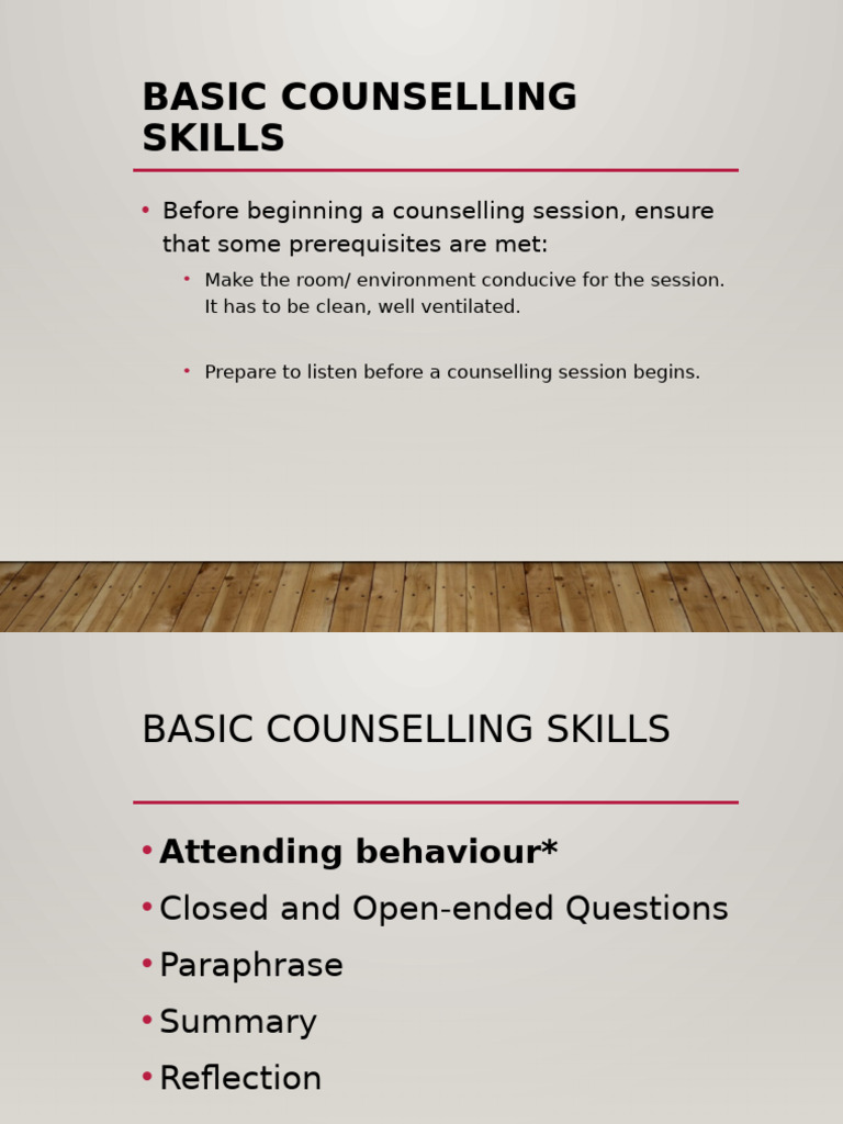Basic Counselling Skills | PDF