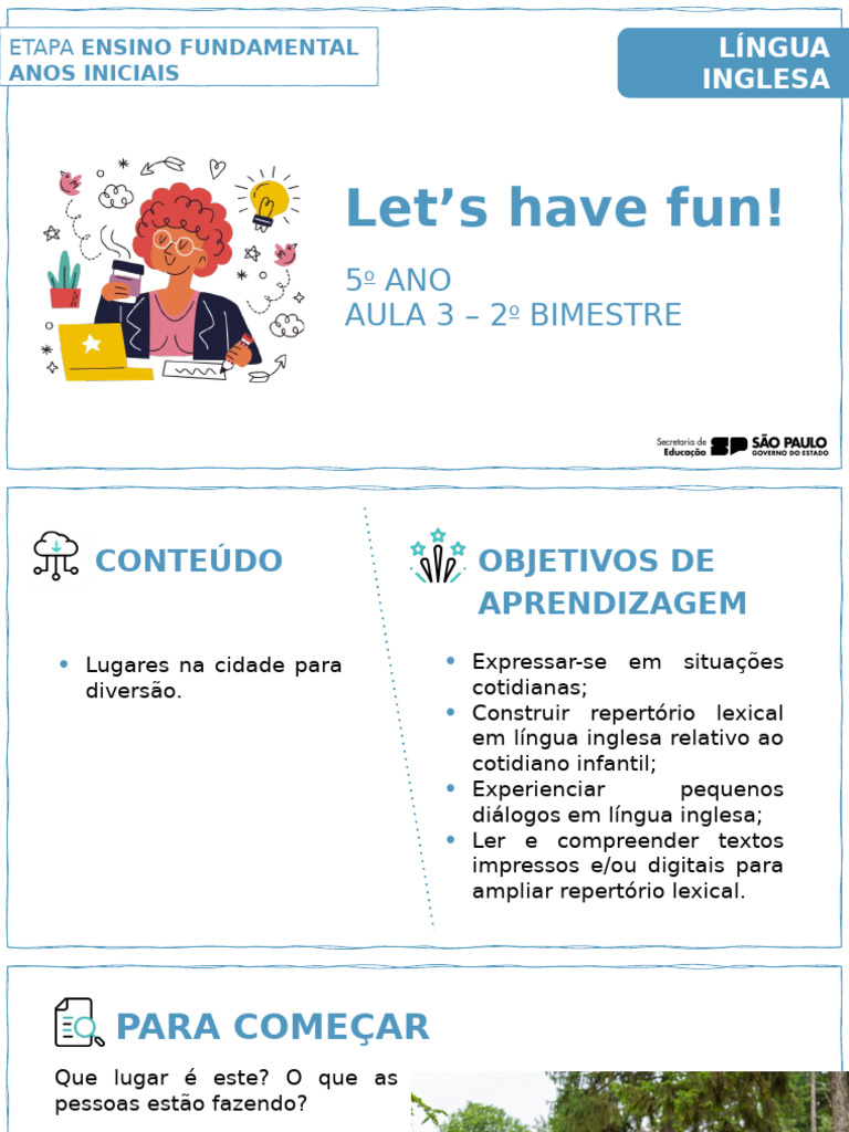 Aula 3 - Let's Have Fun! | PDF