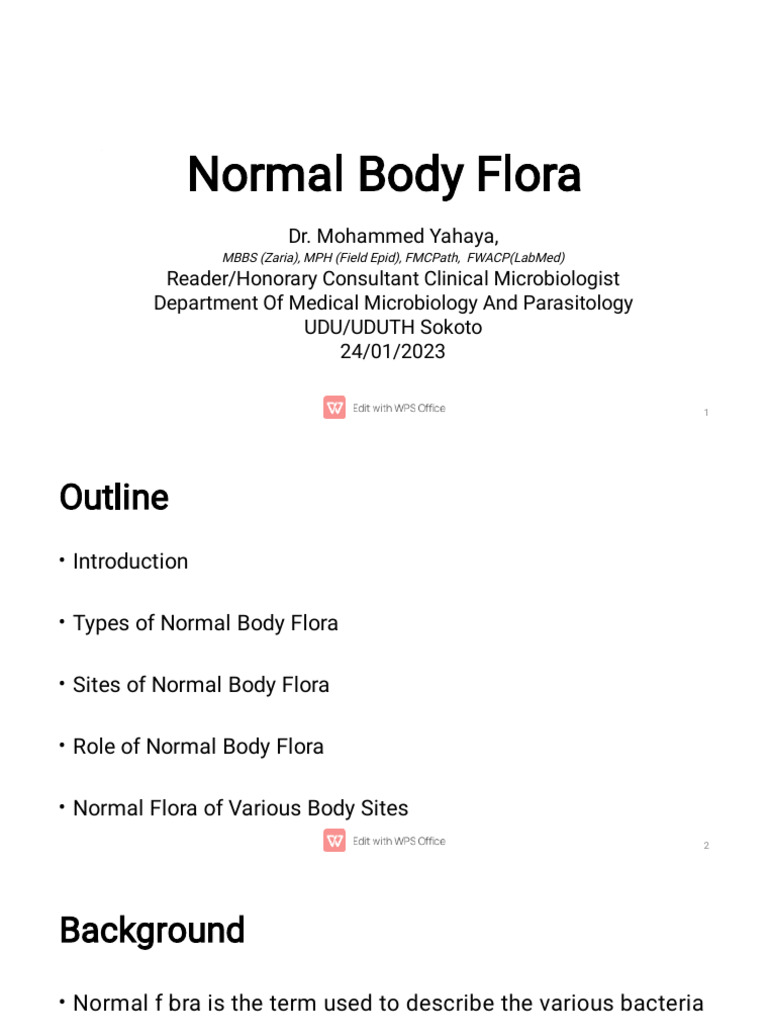 Normal Body Flora | PDF