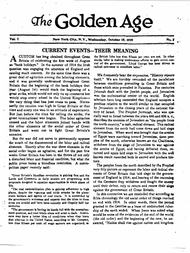 Golden: Current Events-Them Meaning | PDF