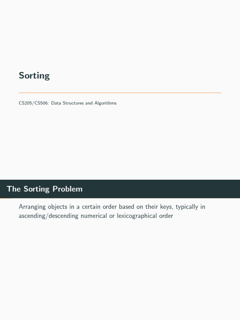 Sorting (Aug 02-Aug 22) | PDF