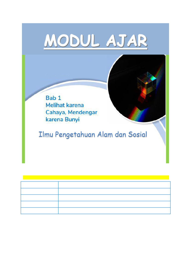 Modul Ajar Observasi Sitik 2024 | PDF