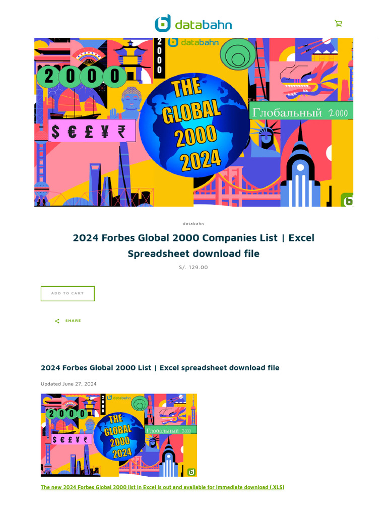 2024 Forbes Global 2000 Companies List - Excel Spreadsheet Download Fi ...