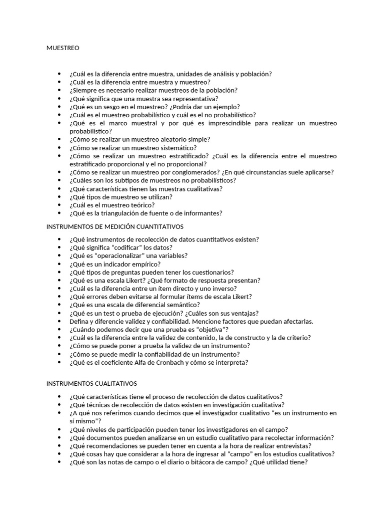 Preguntas Teóricas de Orientación para 2º Parcial Metodología de La Investigación | PDF