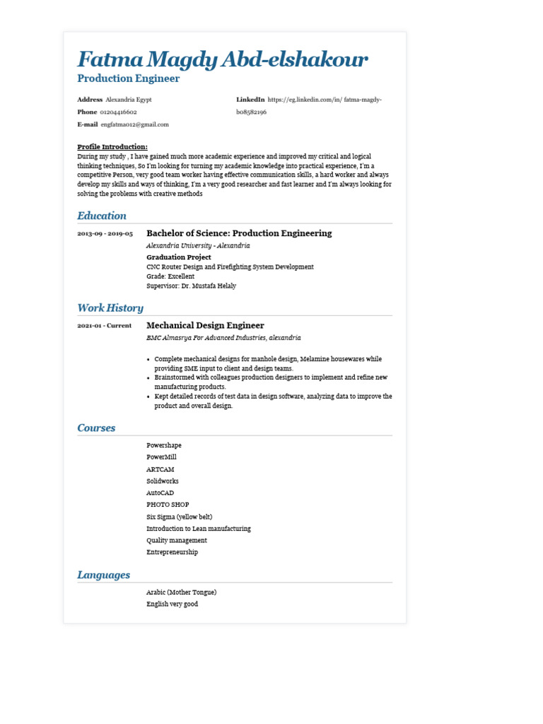 Finalize Resume Mod | PDF
