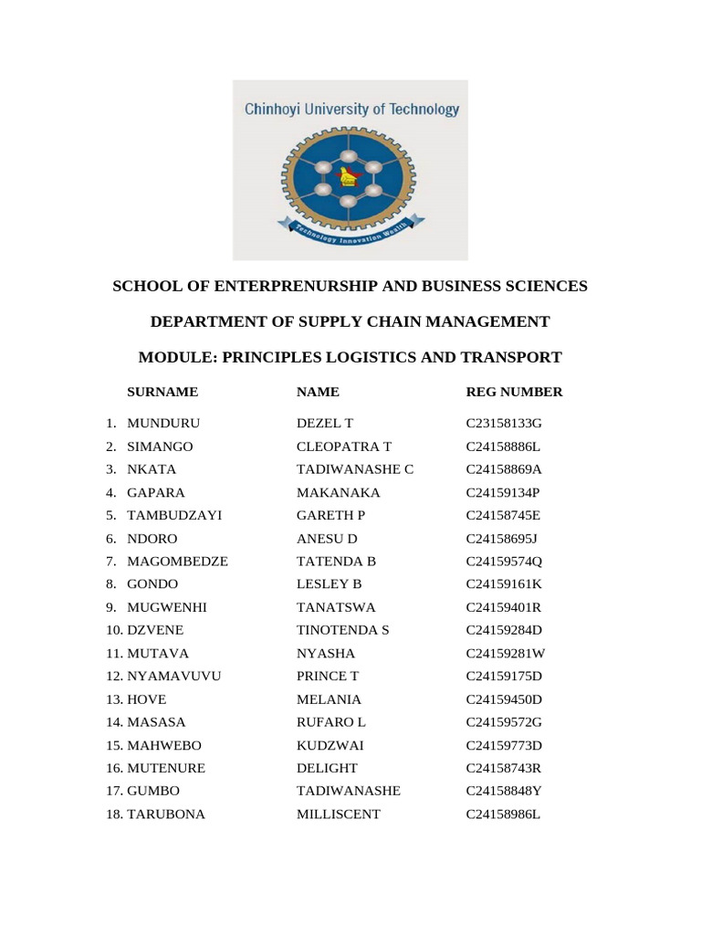Logistics Ass 3 Group 3 | PDF
