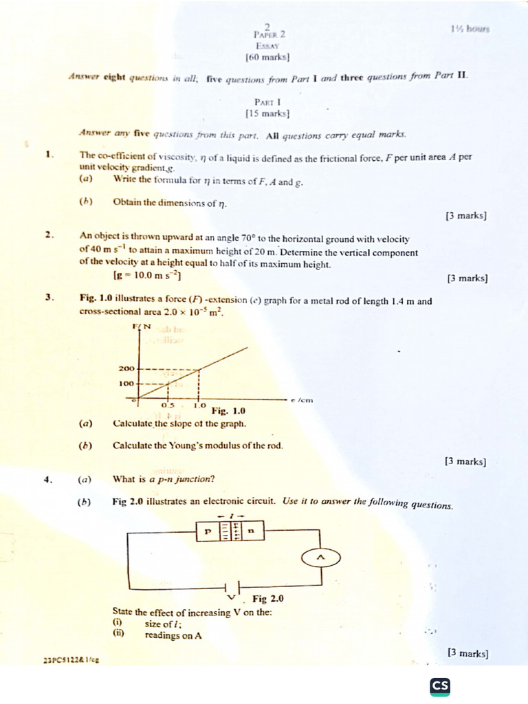 GHANA ??PHYSICS Novdec 2023 | PDF