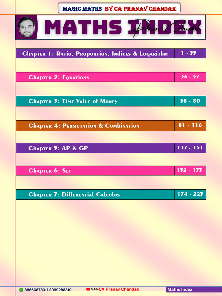 Maths Full Book - CMA Foundation With Index | PDF