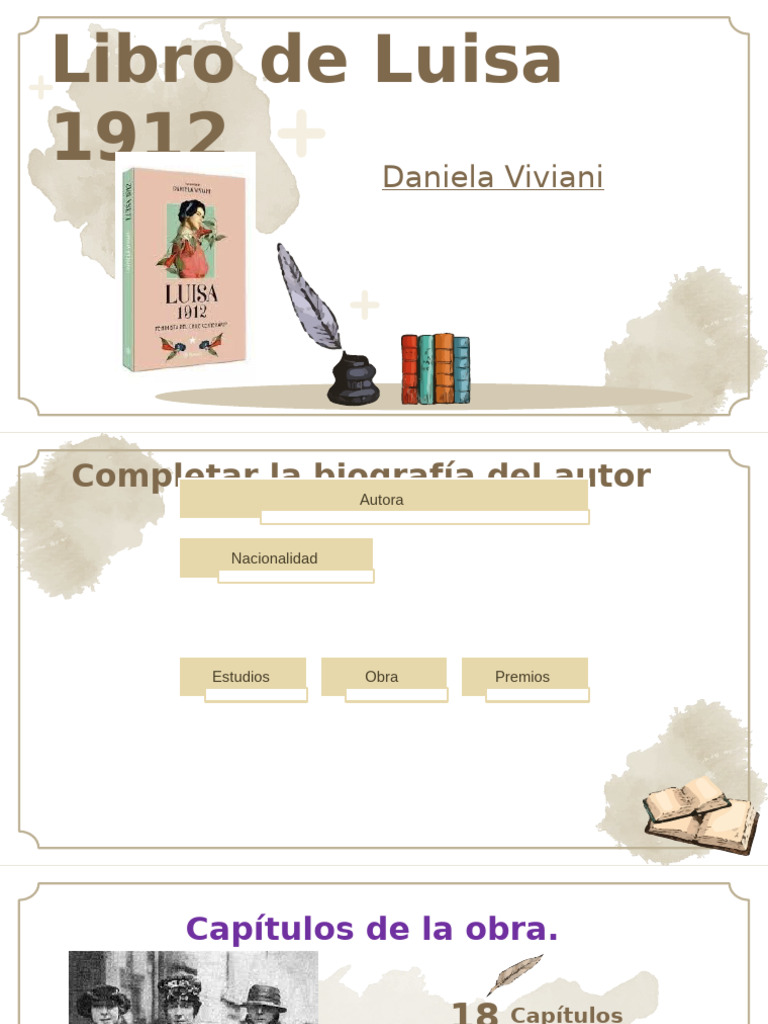 Contextualización Libro Luisa 1912 | PDF | Historia | Ficción general