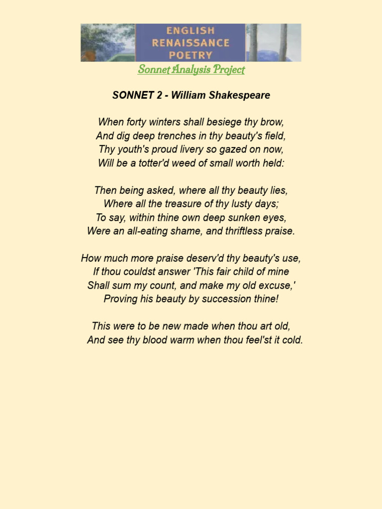 Sonnet 2 | PDF