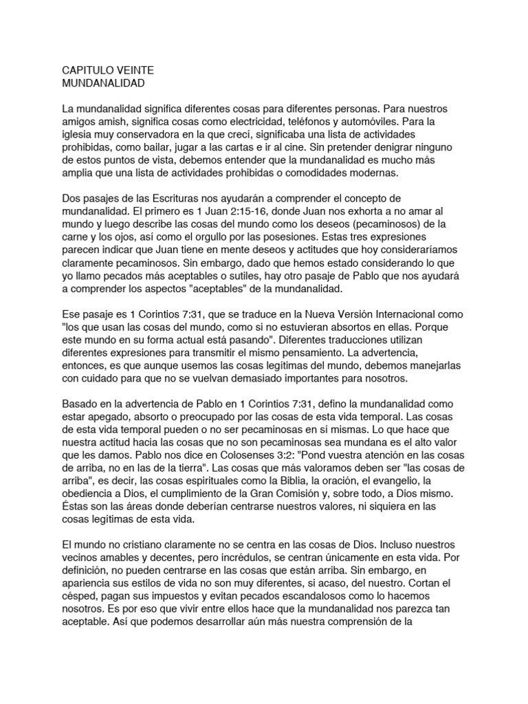 Cap 20 - MUNDANALIDAD | PDF