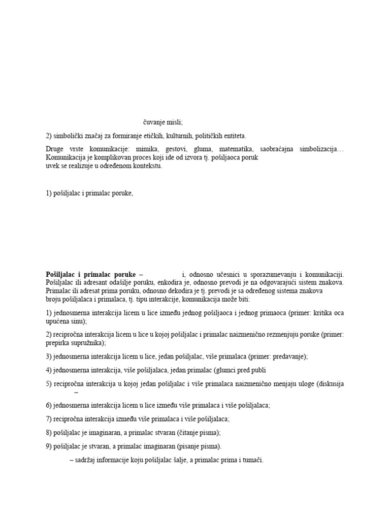 Srpski Skripta | PDF