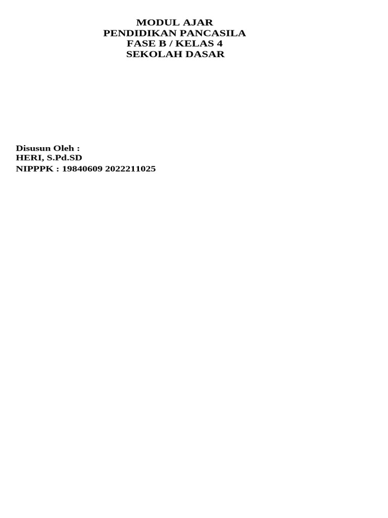 Modul Ajar - Observasi PMM - Heri | PDF