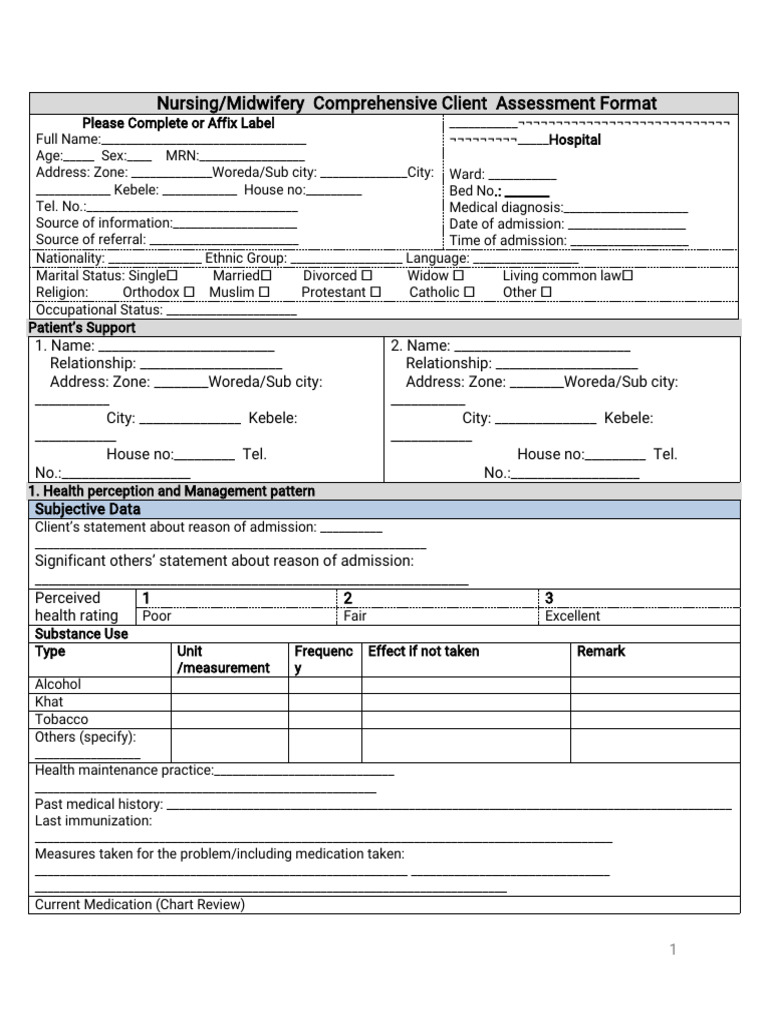 Nursing Process Fromant Gordon Approach | PDF