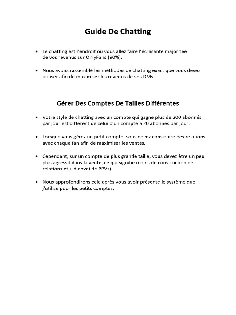 Guide Complet Chatting | PDF