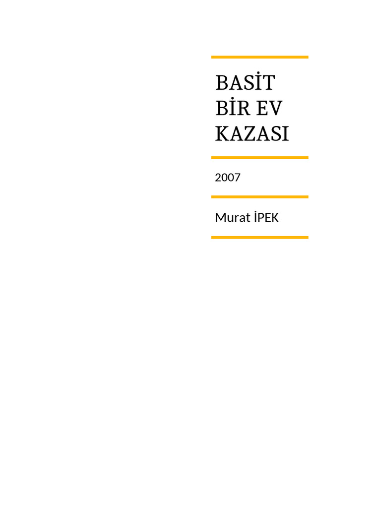 Murat İpek - Basit Bir Ev Kazası | PDF
