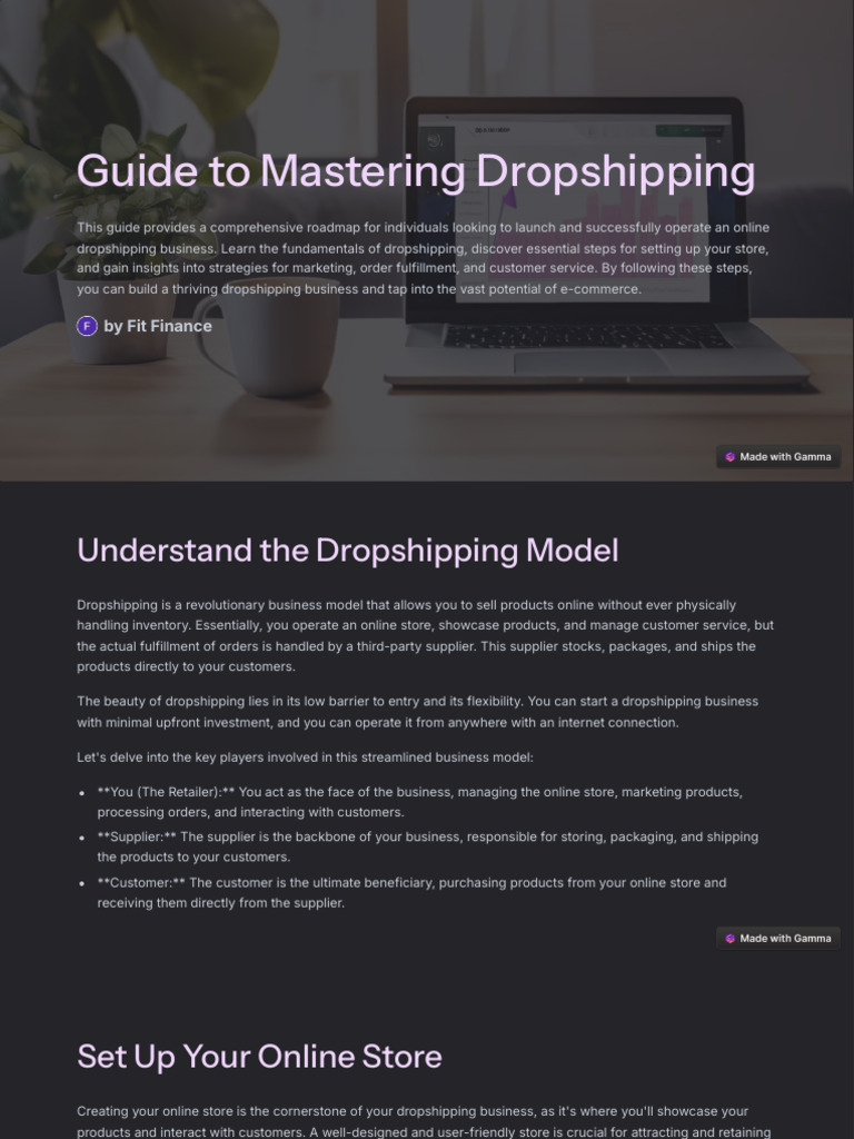 Mastering Dropshipping | PDF Mastering Dropshipping | PDF