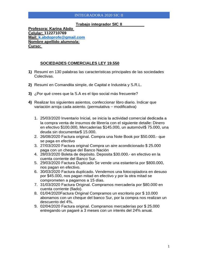 5° Trabajo Integrador SIC II Actualizado | PDF