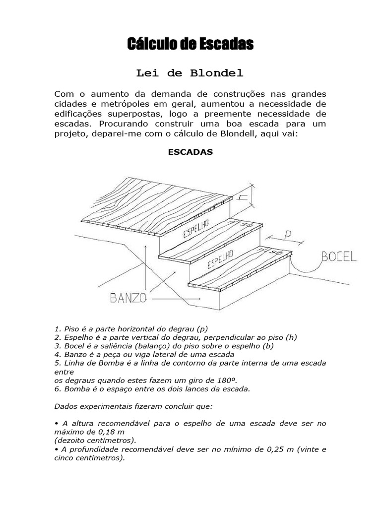 Cálculo de Escadas | PDF | Arte
