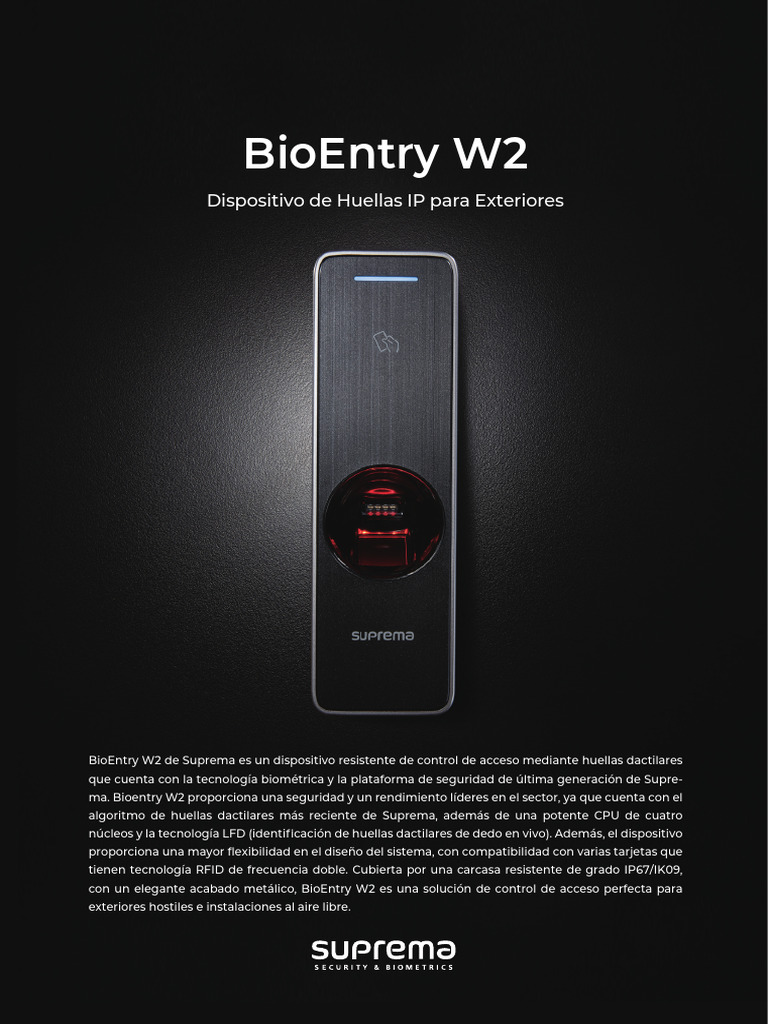 Brochure BioEntry W2 | PDF
