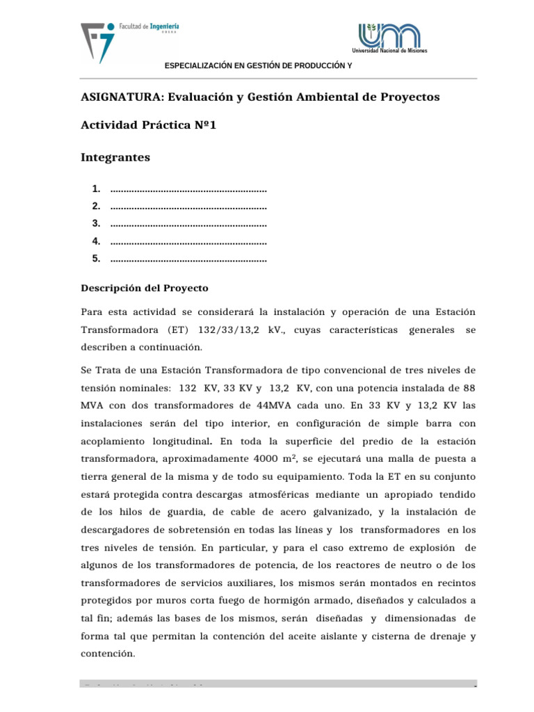 Actividad Práctica Nº1 EIA | PDF