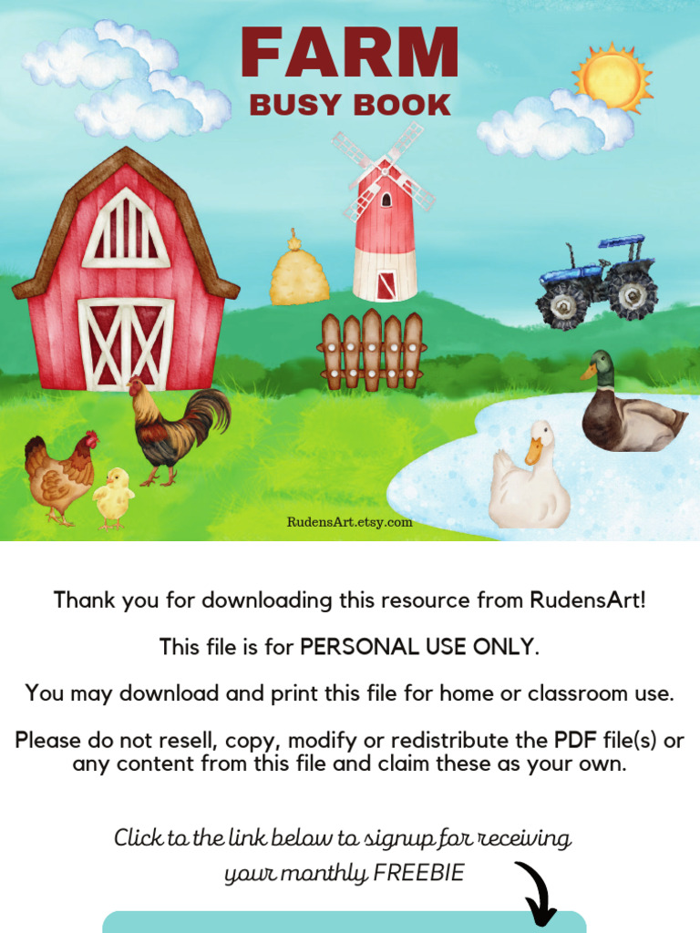 Busy Book - Farm - Rudens Art | PDF