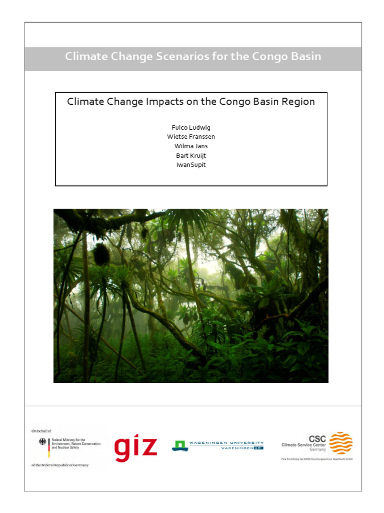 Climate Change Impacts On The Congo Basin Region-Wageningen University ...