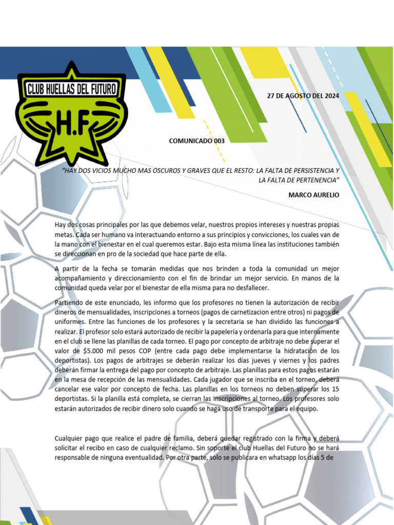 comunicado 003 | PDF