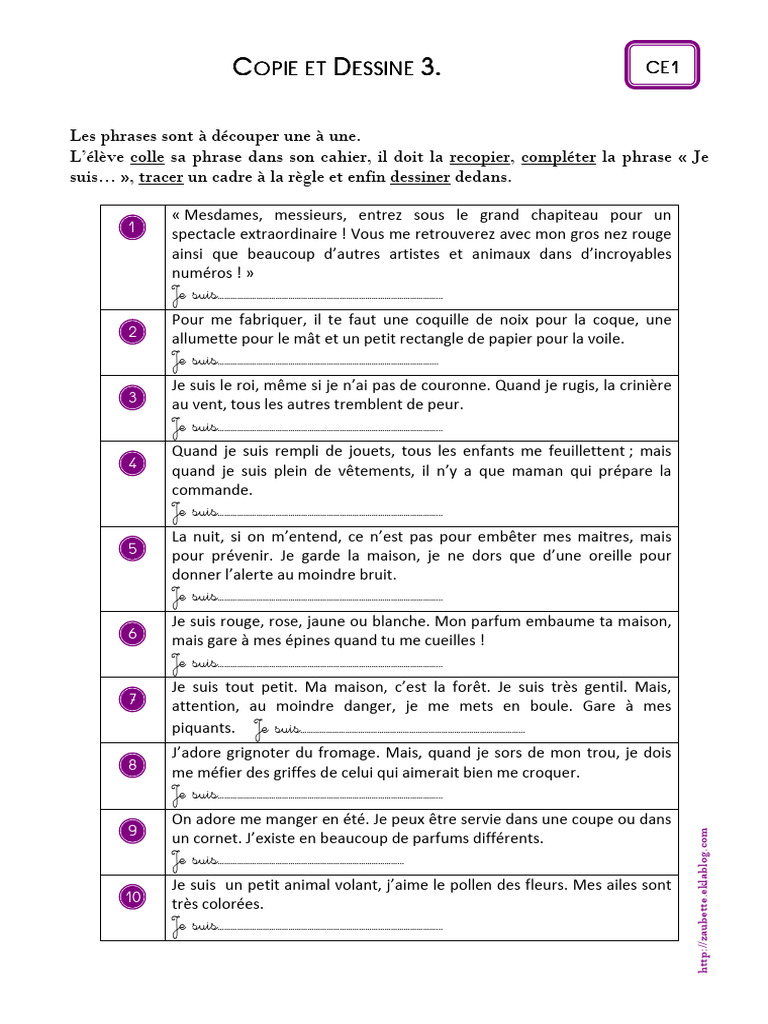 Copie Et Dessine 3 | PDF