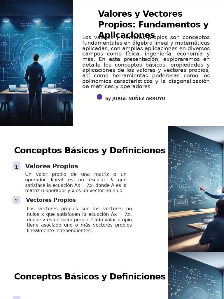 8 Valores y Vectores Propios Fundamentos y Aplicaciones | PDF