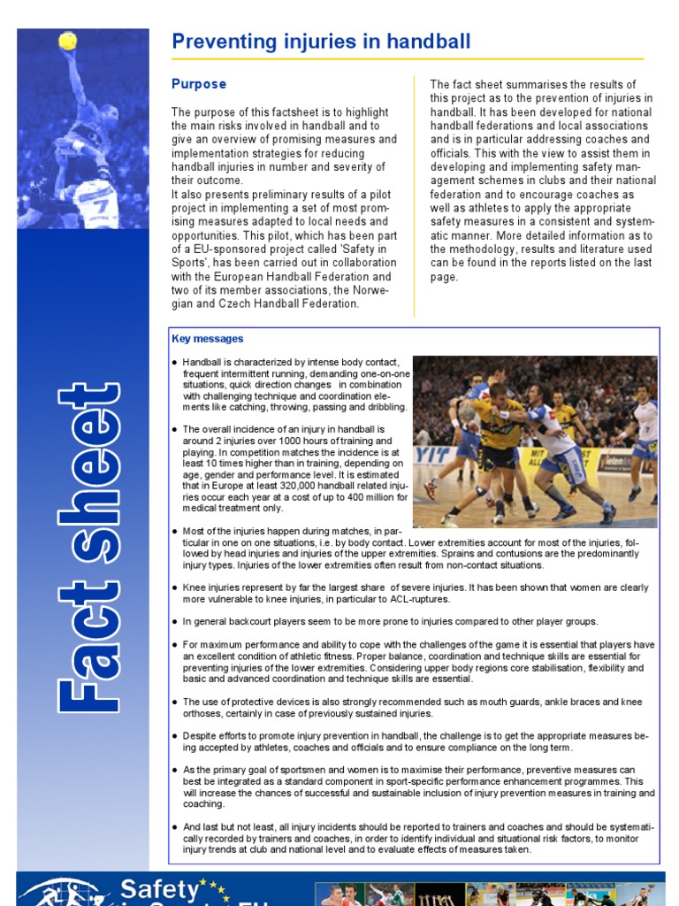 Handball Injury Prevention Strategies | PDF | Balance (Ability ...