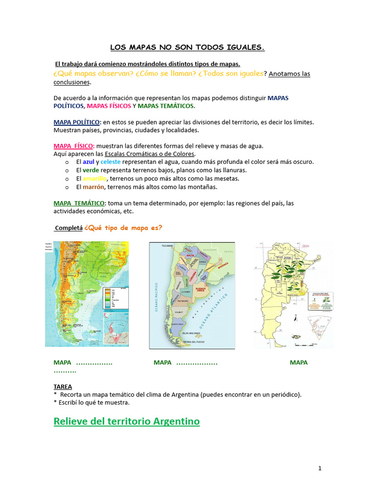 Comparto - Mapas y Relieve de La Argentina - Contigo | PDF