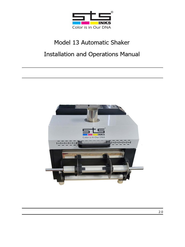 Model 13 Shaker Operations Manual 1.2 | PDF