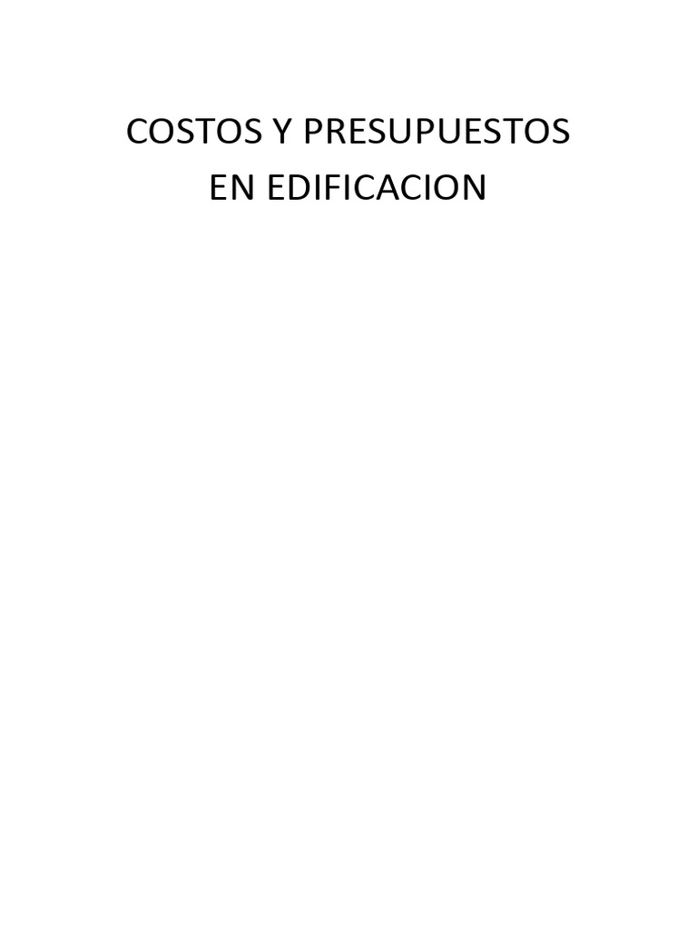 PLANTILLAS COSTOS Y PPTOS. | PDF PLANTILLAS COSTOS Y PPTOS. | PDF