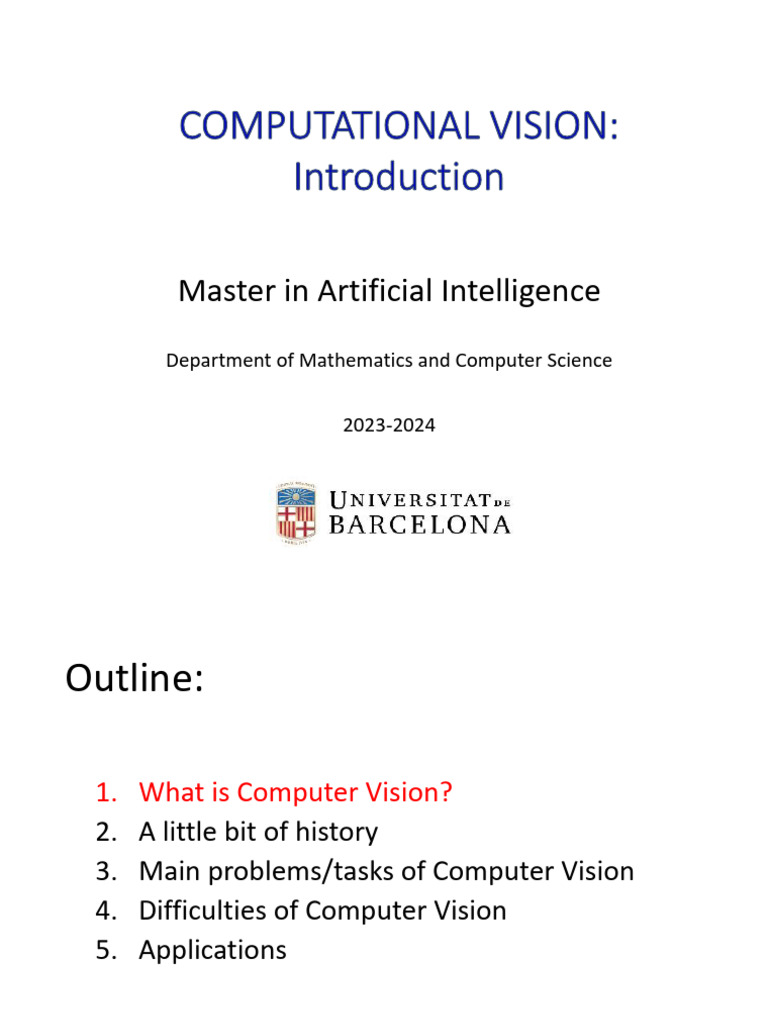 CV-2324 Class1 2IntroCV | PDF