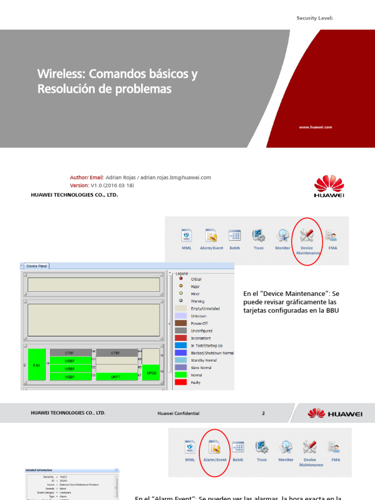 Wireless - Troubleshooting - Basic Commands - Alarms | PDF