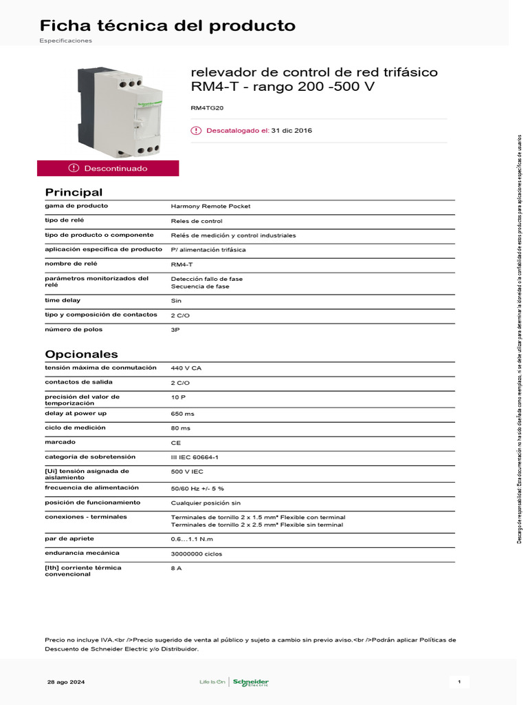 Schneider Electric - Zelio-Control - RM4TG20 | PDF